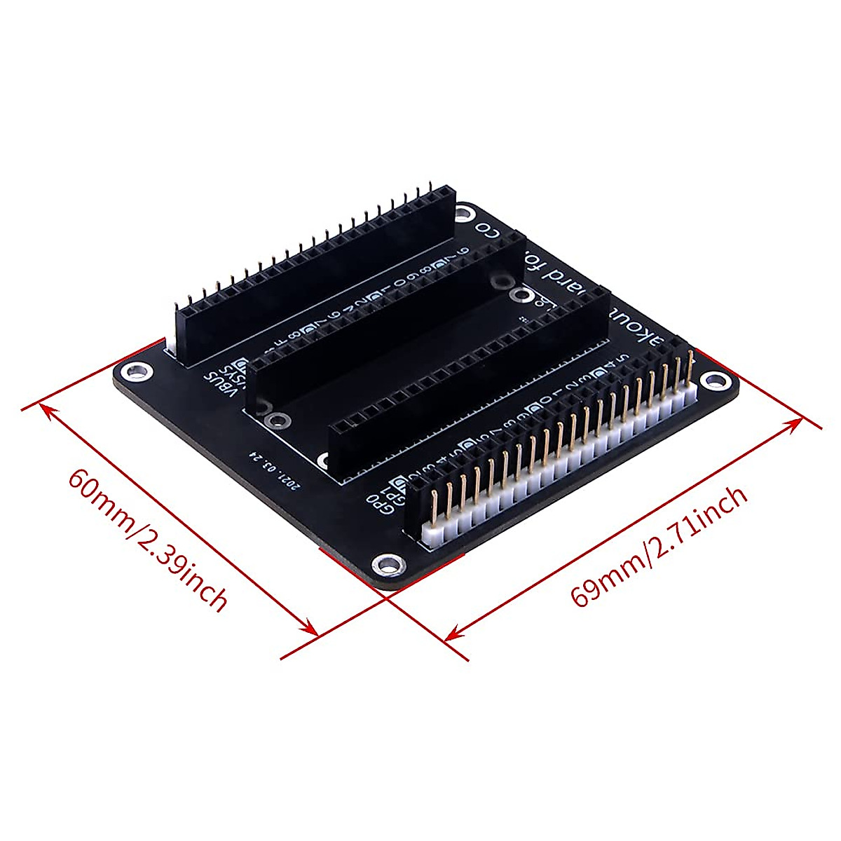 GeeekPi GPIO Breakout Board Kit for Raspberry Pi Pico/Pico W, GPIO Expansion Board Breakout Module with Jumper Wire Pack for Raspberry Pi Pico/Pico W