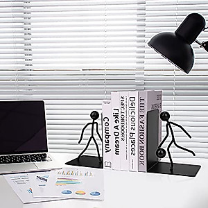 Decorative Bookends for Shelves Metal Book Ends- Elegant Book Holder - Durable, Non Skid Heavy Duty Bookends Decorative Unique Book Stoppers for Books, Magazines & More