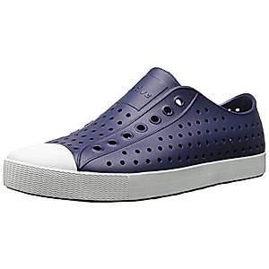 Native Shoes, Jefferson, Lightweight Sneaker for Adults, Regatta Blue/Shell White, 7 M US Women/5 M US Men