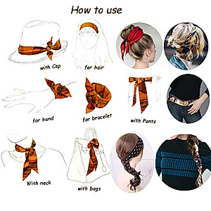 kcctoo 10Pack Scarf Bags for Women Handbag Scarfs Band Hair Neck Scarves Fashion Gifts