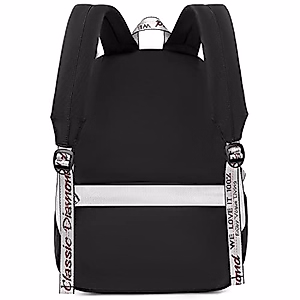 Spotted Tiger School Backpack for Girls Backpack with Lunch Box Aesthetic Backpack for Teen Girl Backpack School Bag Bookbag (Black)