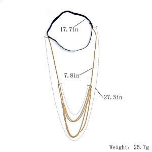 Luxcastle Gold Tassel Leg Chain Women Body Dress for Summer Beach and Bar Party