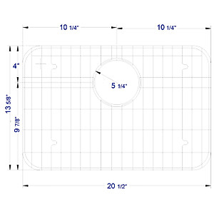 ALFI brand GR503 Solid Stainless Steel Kitchen Sink Grid