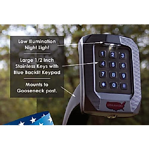 US Automatic 050551 Premium Wireless Keypad Rugged Die-Cast Locking Aluminum