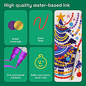 ARTISTRO Dual Tip Acrylic Paint Markers - Easy for All Ages & Levels Acrylic Paint Pens for Fabric, Rocks, Paper, Wood, Canvas, Glass, DIY (Dual Tip Brush + Fine, 24)