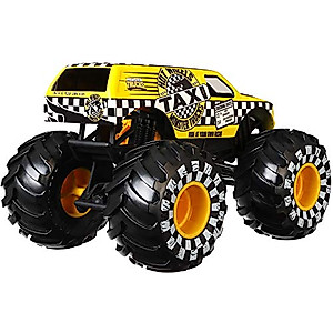 Hot Wheels Monster Trucks Taxi, 1:24 Scale for kids age 3, 4, 5, 6, 7, & 8 Years Old Great Gift Toy Trucks Large Scales