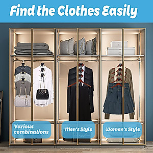 CULASIGN 36 Pack Space Saving Hanger Hooks, Clothes Hanger Connector Hooks, Premium ABS Materials Clothes Organizer, Save 7X Closet Space, Fits All Hangers