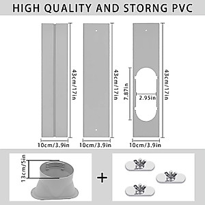 Portable Air Conditioner Window Vent Kit, Adjustable Window Seal Slide Kit Plate for Portable Air Conditioner Kit Sliding Window AC Vent Kit Fit for Exhaust Hose with 5.1"/13cm Diameterr