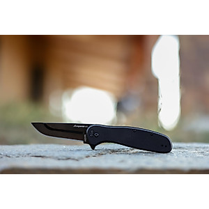 OUTDOOR EDGE RAZOR VX2 | Replaceable Blade Assisted EDC Flipper Folding Pocket Knife | 3" Blade, Black G-10 Stainless Steel Handle, Reversible Pocket Clip | Outdoor, Camping, Survival, Utility