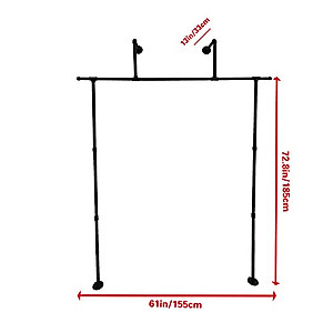 Lengfkus Industrial Pipe Clothing Rack Wall Mounted,Retail Display Clothes Hanging Rod Bar,Heavy Duty Garment Rack,Vintage Commercial Grade Clothing Hanging Rack Organizer