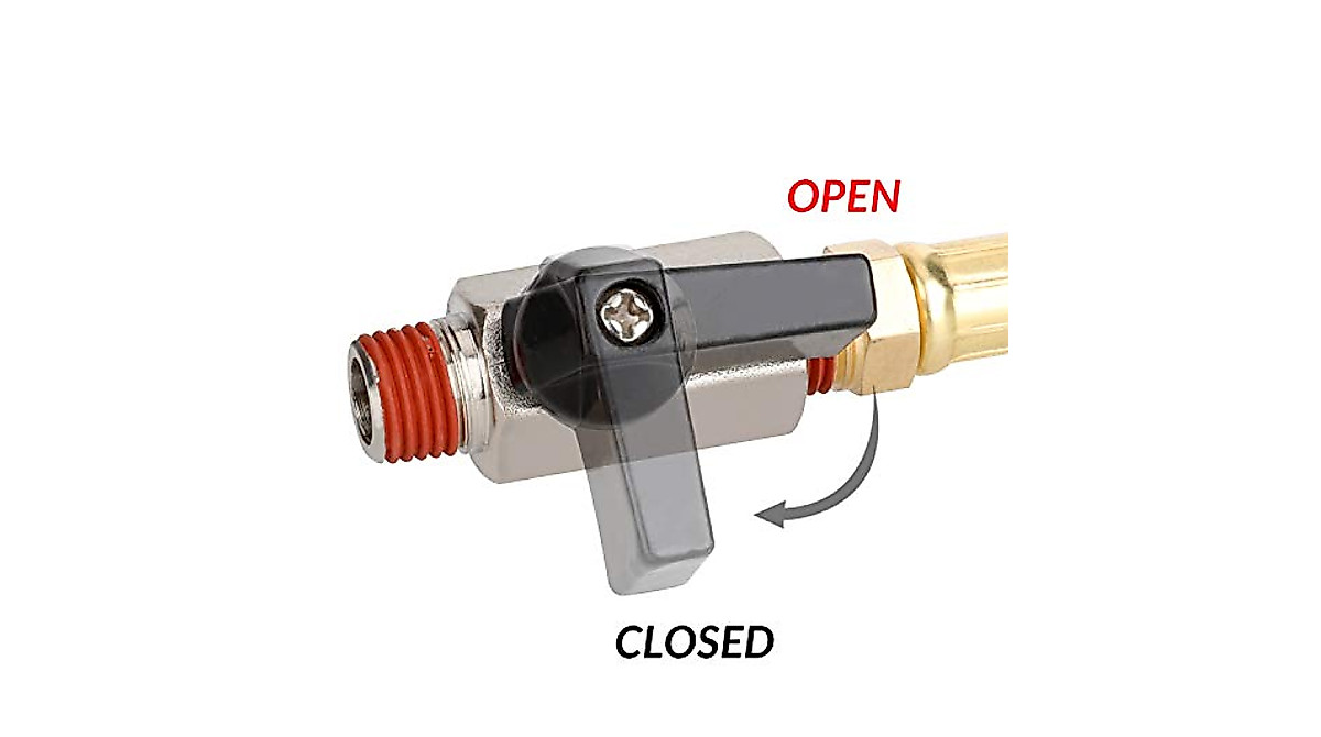 Hromee Extended Tank Drain Kit with 10-Inch Steel Hose for Compressors