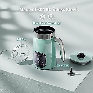 Maestri House Milk Frother, Variable Temp and Froth Thickness Milk Frother and Steamer, 14.1OZ/400ML Smart Touch Control Foam Maker, Memory Function for Latte, Warm Milk, Hot Chocolate