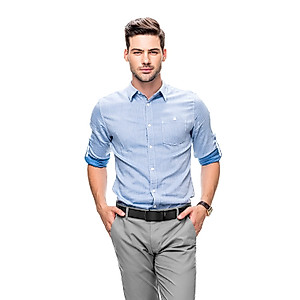 Zitahli Belt Men, Ratchet Belt Dress with 1 3/8" Premium Leather,Slide Belt with Easier Adjustable Automatic Buckle,Trim to Fit Size 40"-46"