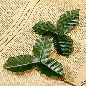 dophee 50Pcs Artifical Leaves Rose Flower Leaf Wedding Bouquet Garden Home Decor Crafts - Green