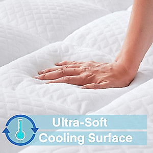 Ichrysania Queen Mattress Toppers Thick Pillowtop Mattress Toppers Queen Mattress Pad Cover Viscose Top with 8-21 Inch Deep Pocket