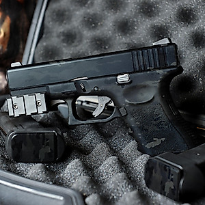 GunSkins Precut Pistol Skin for Glock 43 - Compatible with Airsoft AEG BB Gun - Vinyl Gun Wrap - Easy to Install - 100% Waterproof - Matte Finish - Made in USA - GS Military OCP Black