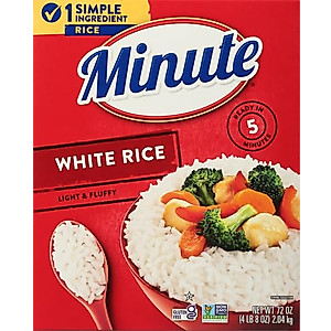 Minute White Rice, Instant White Rice for Quick Dinner Meals, 72-Ounce Box