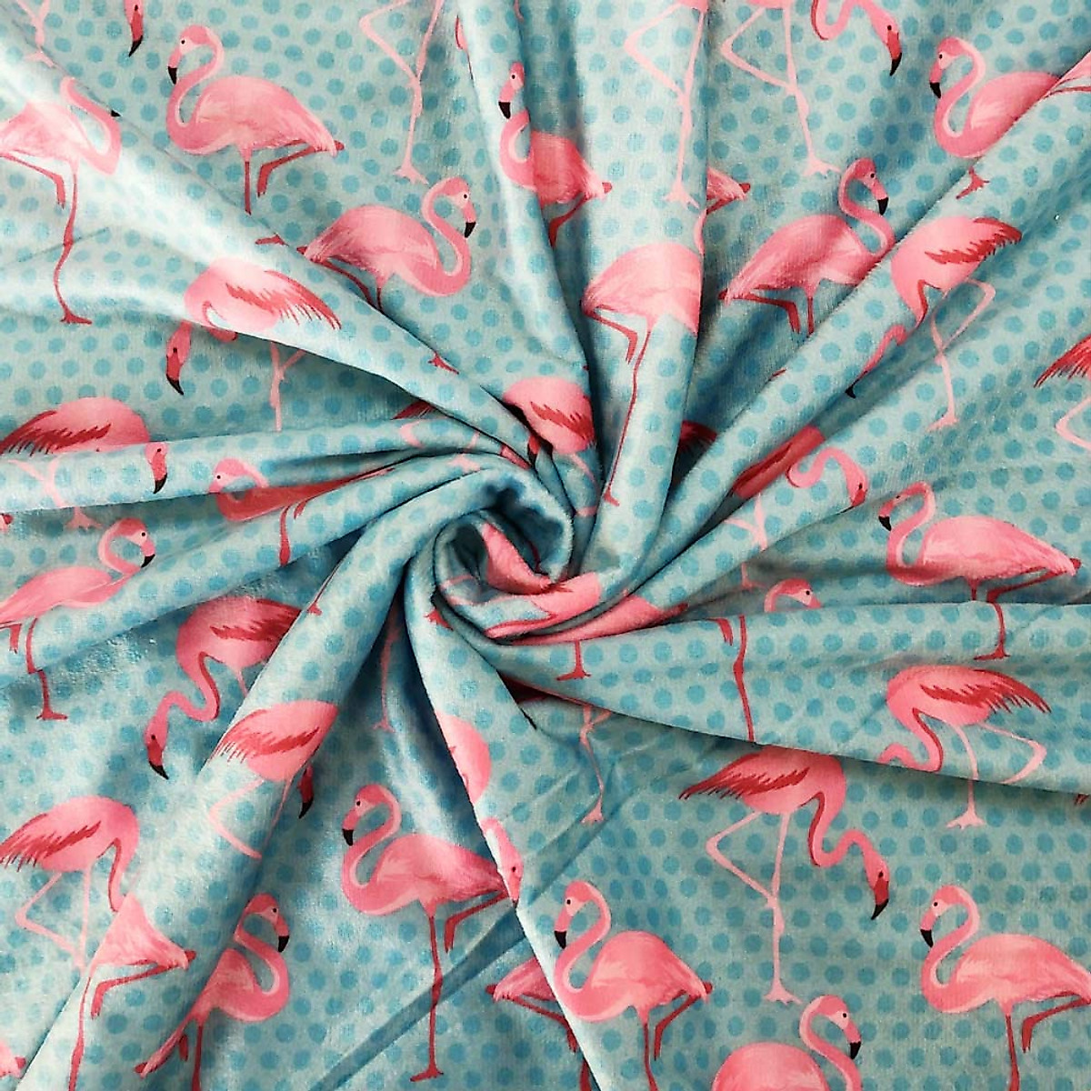 illikkuyax Baby Receiving Blanket, 30 x 47 Inches Plush Blanket with Double Layer Dotted Backing, Cozy Minky Fleece Flamingo Baby Blanket for Newborn Boys, Girls