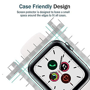 MP-MALL 6 Pack Screen Protector Designed for Apple Watch 40mm Series 6 5 4 and Apple Watch SE 40mm Flexible TPU Film Bubble-Free for iWatch 4 5 6 SE 40mm