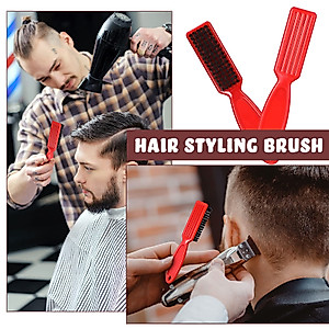 Patelai 12 Pieces Clipper Cleaning Brushes, Barber Accessories Cleaning Supplies, Soft Bristles, Quality ABS Handle, Nylon Brush Tool(Black, Red)