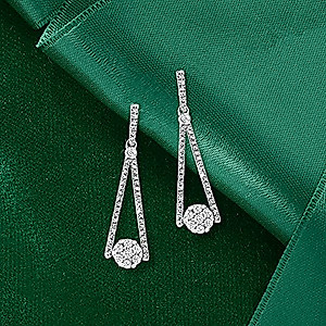 Ross-Simons 0.50 ct. t.w. Diamond Cluster Drop Earrings in Sterling Silver