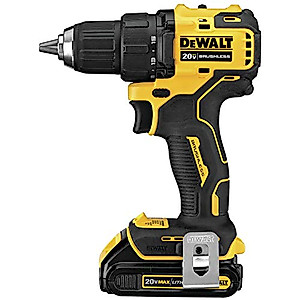 DEWALT 20V MAX* Cordless Drill / Driver Kit, Compact, 1/2-Inch (DCD708C2)