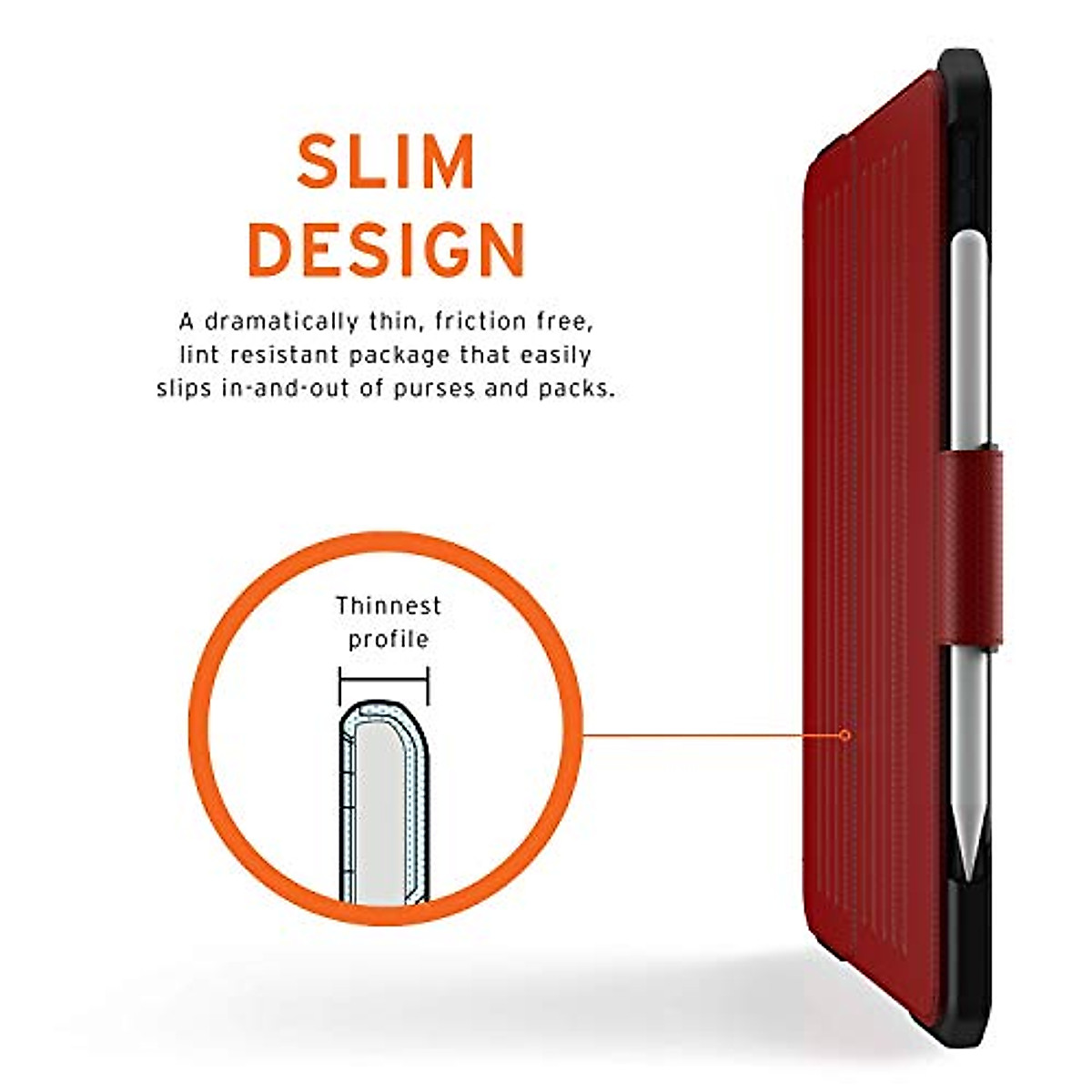 URBAN ARMOR GEAR UAG iPad Air 10.9-inch (4th Gen, 2020) Case Metropolis Folio Slim Heavy-Duty Tough Multi-Viewing Angles Stand Military Drop Tested Rugged Protective Cover, Magma