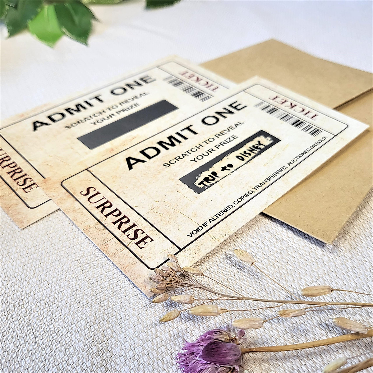 Surprise Reveal Card, Custom Boarding Pass Ticket, Surprise birthday, Personalized Announcement Gifts, Guess What Card