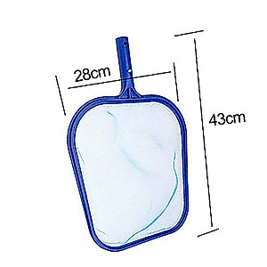 Swimming Pool Cleaner Supplies, Pool Pond Flat Leaf Rake Net Pool Leaf Skimmer Heavy Duty Swimming Pool Cleaning Leaf Skimmer Net for Cleaning Swimming Pool Garden Pond Hot Tub Spa Blue