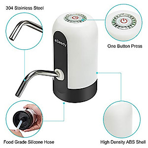 eSeedy Water Dispenser, Automatic Electric Drinking Water Pump for 5 Gallon Water Bottle and Water Jugs