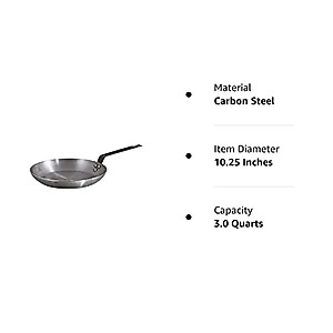 BelleVie Heavy-duty Carbon Steel Frying Pans Series (Dia. 10 1/4" x Ht. 1 1/2")"