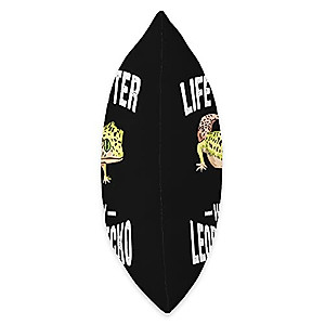 Cute Animal Pun Life Is Better Lizard Quote Design Funny Leopard Gecko Gift for Kids Cool Reptile Pet Lover Throw Pillow, 18x18, Multicolor