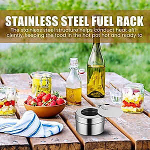 Stainless Steel Chafing Fuel Holder: 4pcs Fuel Holder with Cover, Chafer Wick Fuel and Canned Heat Holders, Chafing Dish Buffet Set for Chafing Dish, and Buffet, Barbecue, Party Supplies