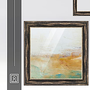10x10 Frame Silver Real Wood Picture Frame Width 1.5 Inches | Interior Frame Depth 0.5 Inches | Gavin Modern Photo Frame Complete with UV Acrylic, Foam Board Backing & Hanging Hardware