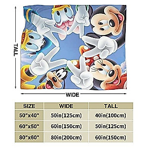 Throw Blanket Flannel Blankets Cozy Lightweight Couch Blanket for Adults and Kids 50X40 Inch