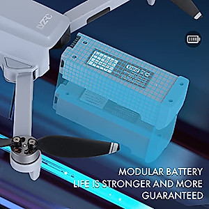 NMY Drones with Camera for Adults 4k, 5G WIFI FPV Transmission Drone, 40mins Flight Time on 2 Batteries, Brushless Motor, Mobile Phone Control, Multiple Flight Modes, Suitable for Beginners,Grey