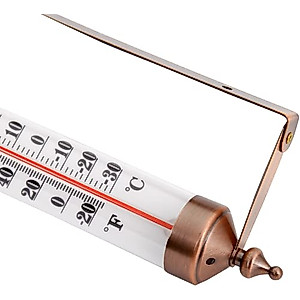 TERMOFLY 10.2 inch New Premium Steel Indoor/Outdoor Thermometer Waterproof Decorative