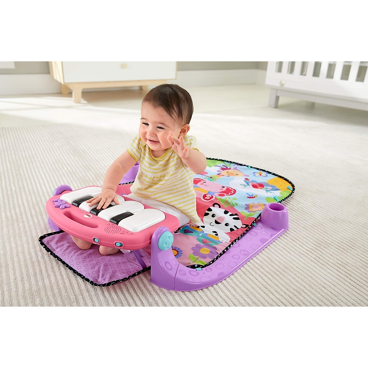 Fisher-Price Kick & Play Piano Gym, Pink