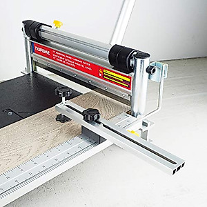 Newly Launched Norske Tools NMAP006 13 inch Laminate Flooring and Siding Cutter with CLAMP and Sliding Extension Table including BONUS Honing Stone