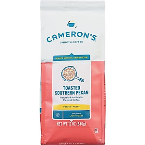 Cameron's Coffee Roasted Ground Coffee Bag, Flavored, Toasted Southern Pecan, 12 Ounce