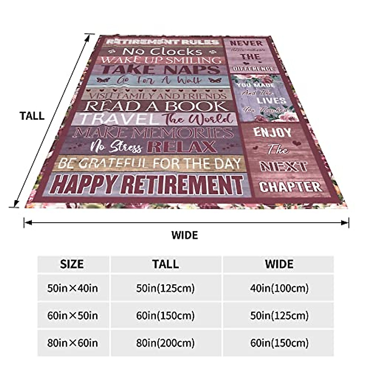 Zolumy Best Retirement Gifts for Women/Men 2023, Happy Retirement Gifts Ideas, Classy Retirement Gift, Funny Farewell Gifts for Coworkers Women, Going Away Gift, Cool Retired Gifts, Blanket 80X60in