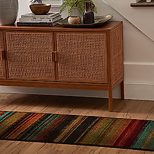 Mohawk Home New Wave Boho Stripe Runner Area Rug, 2'x5', Multi