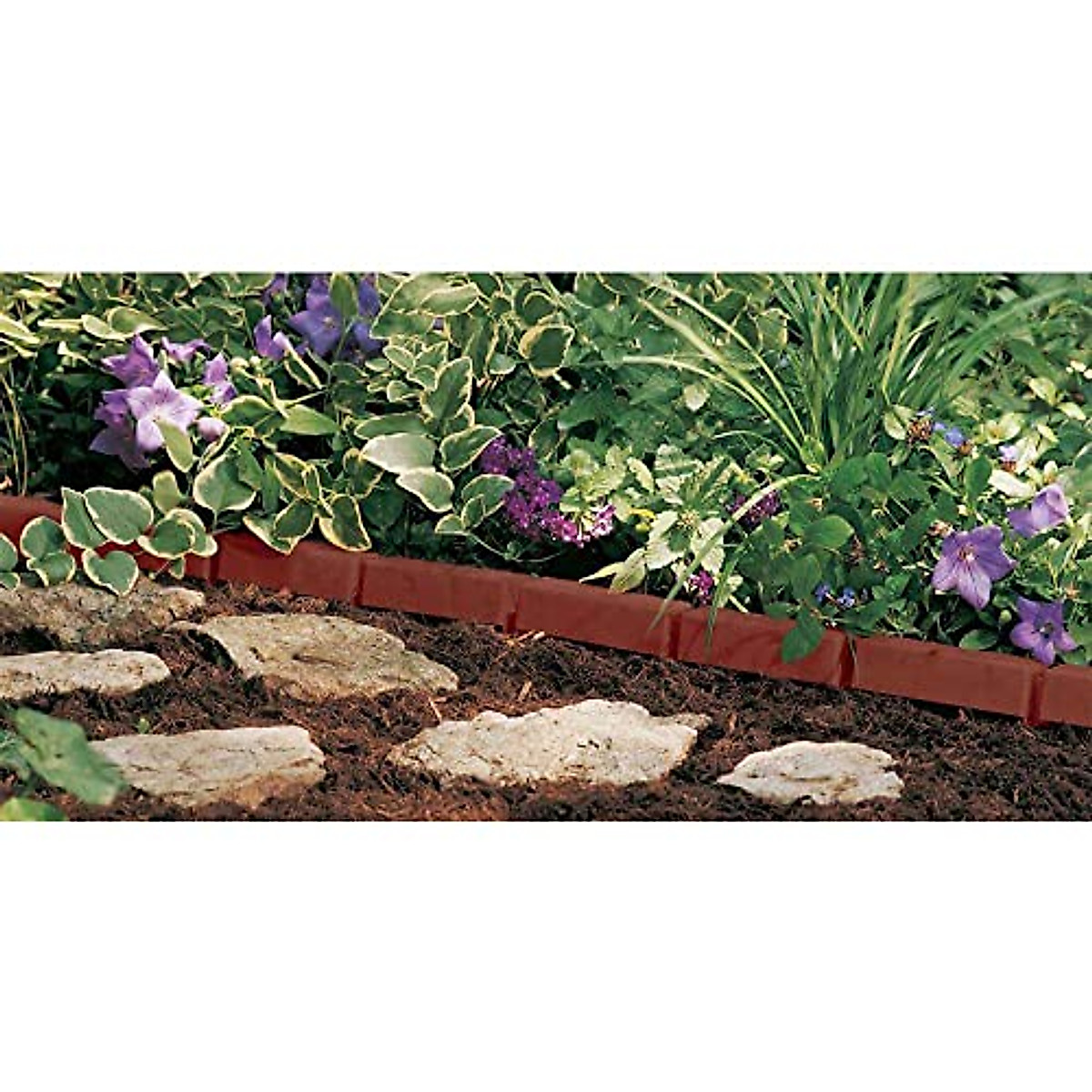 Suncast 12" Interlocking No Dig Brick Border Landscape Edging, Brown