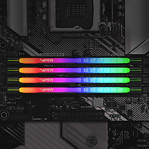 Patriot Viper Steel RGB DDR4 RAM 32GB (2X16GB) 3600MHz CL20 1.35v UDIMM Desktop Gaming Memory Kit Compatible with XMP - PVSR432G360C0K