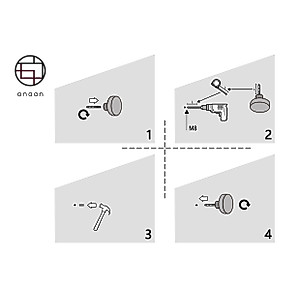 anaan Bubble Coat Hooks Wood Round Wall Hook Wooden Wall Mounted Hangers Clothes Scarf Hat Bag Towel Decoration Design Modern (Set of 4 Beech)