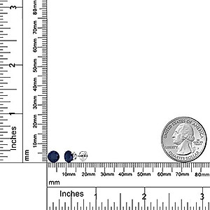 Gem Stone King 14K White Gold 6MM Round Gemstone Birthstone Screw Back Stud Earrings | White Gold Stud Earrings For Women