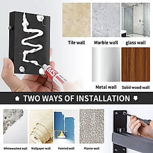 BESTHLS Wall Mounted Portable Clothes Drying Rack with Space Saver Clothes Hangers Design Universal for Balcony Mudroom Bedroom Kitchen Foldable Laundry Rack (3-Pole Black)