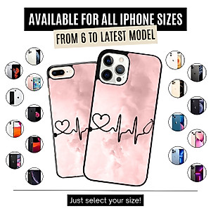 Medicine Hospital Heartbeat Stethoscope Heart Medical Nurse Case - Compatible with iPhone 14 - Durable Non-Slip TPU Rubber Shockproof Slim Case (14)