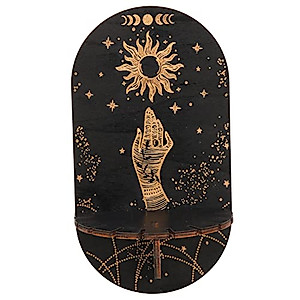 Amosfun 10 pcs Shelves Wall Decoration Crystal Crystals Shelf Bohemian Wiccan Oil Stones Supplies Decorative Gems Mount for Living Delicate Divination Rack Display Room Mounted Moon