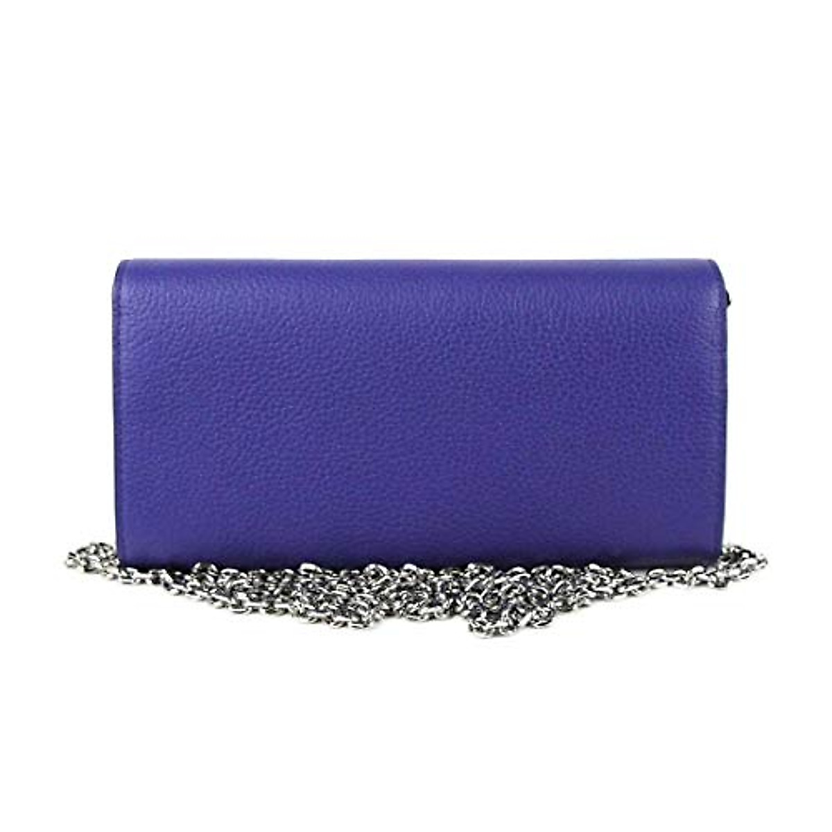 MCM Women's Spectrum Blue Leather Patricia Studded Large Chain Wallet MYL9SPA40HG001